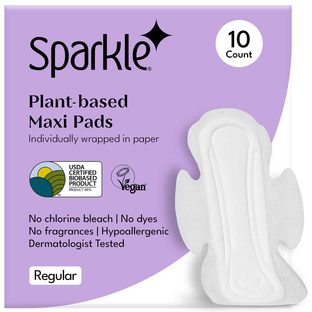 Sparkle Maxi Pads With Wings, Regular, Super & Overnight